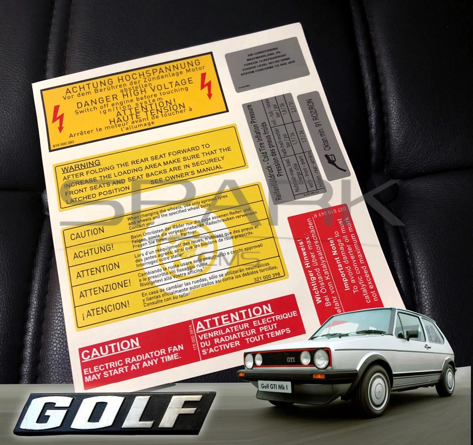 Golf MK1 Decal Sticker Label Emblem for Golf MK1 Decal Sticker - Etsy