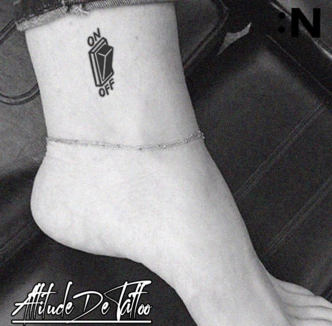 On/off Switch Semi-permanent Tattoocute Tattoo1.7x4.5cmgift ...