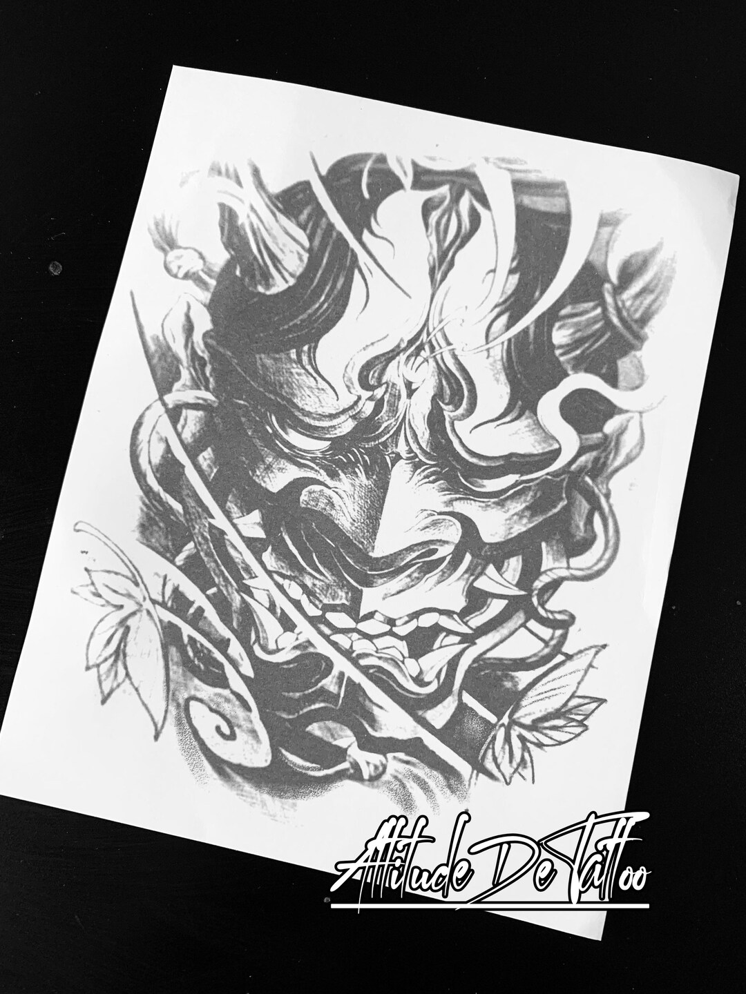 Prajna Hannya Semi-permanent Tattoojapanese Style Tattoo15.8x20 Cmgift ...