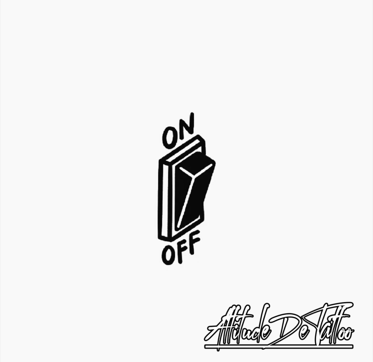 On/off Switch Semi-permanent Tattoocute Tattoo1.7x4.5cmgift ...