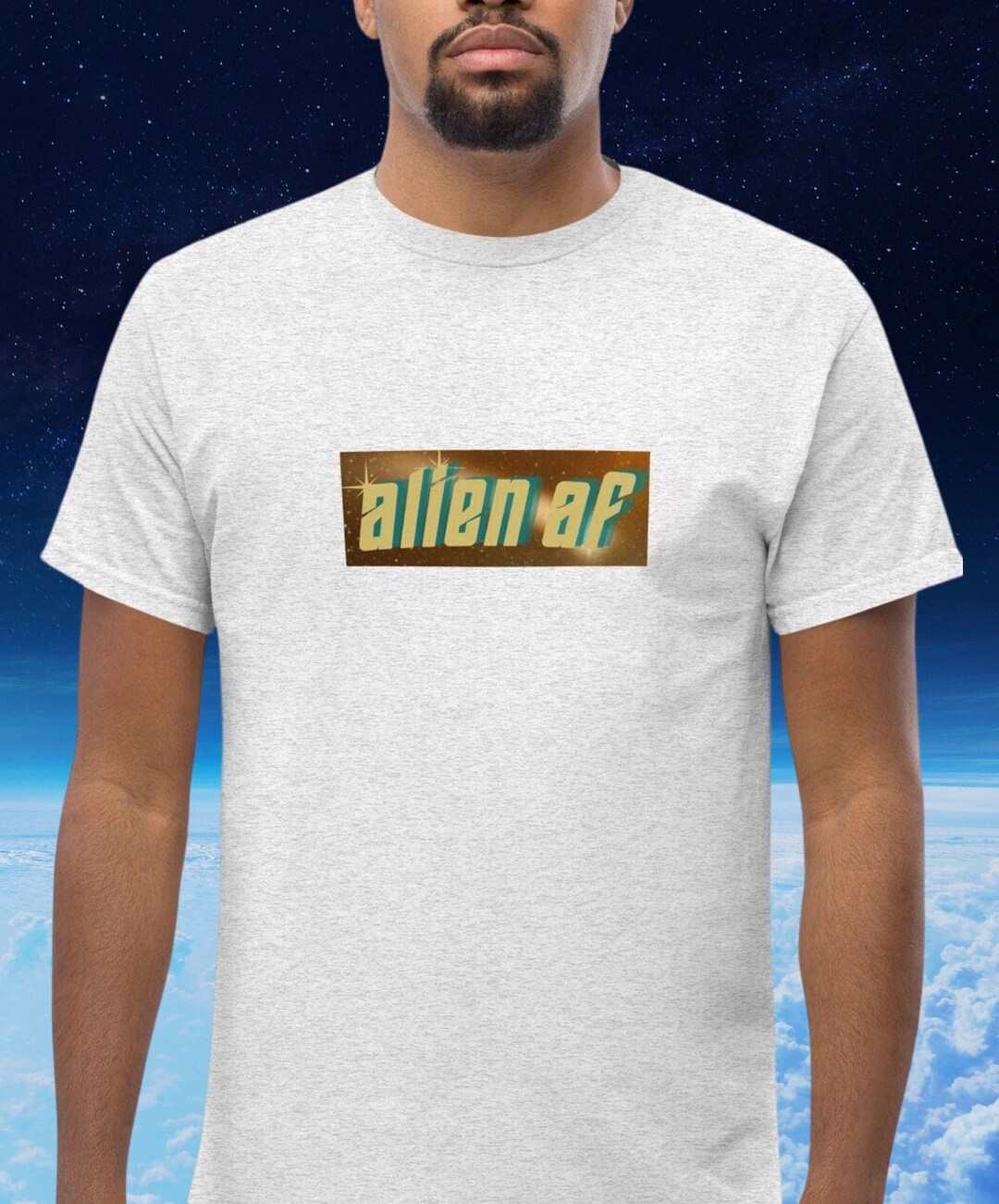 Alien AF Meme, Graphic Print, Sci Fi Nerd Humor Shirt, Unisex Cyber ...