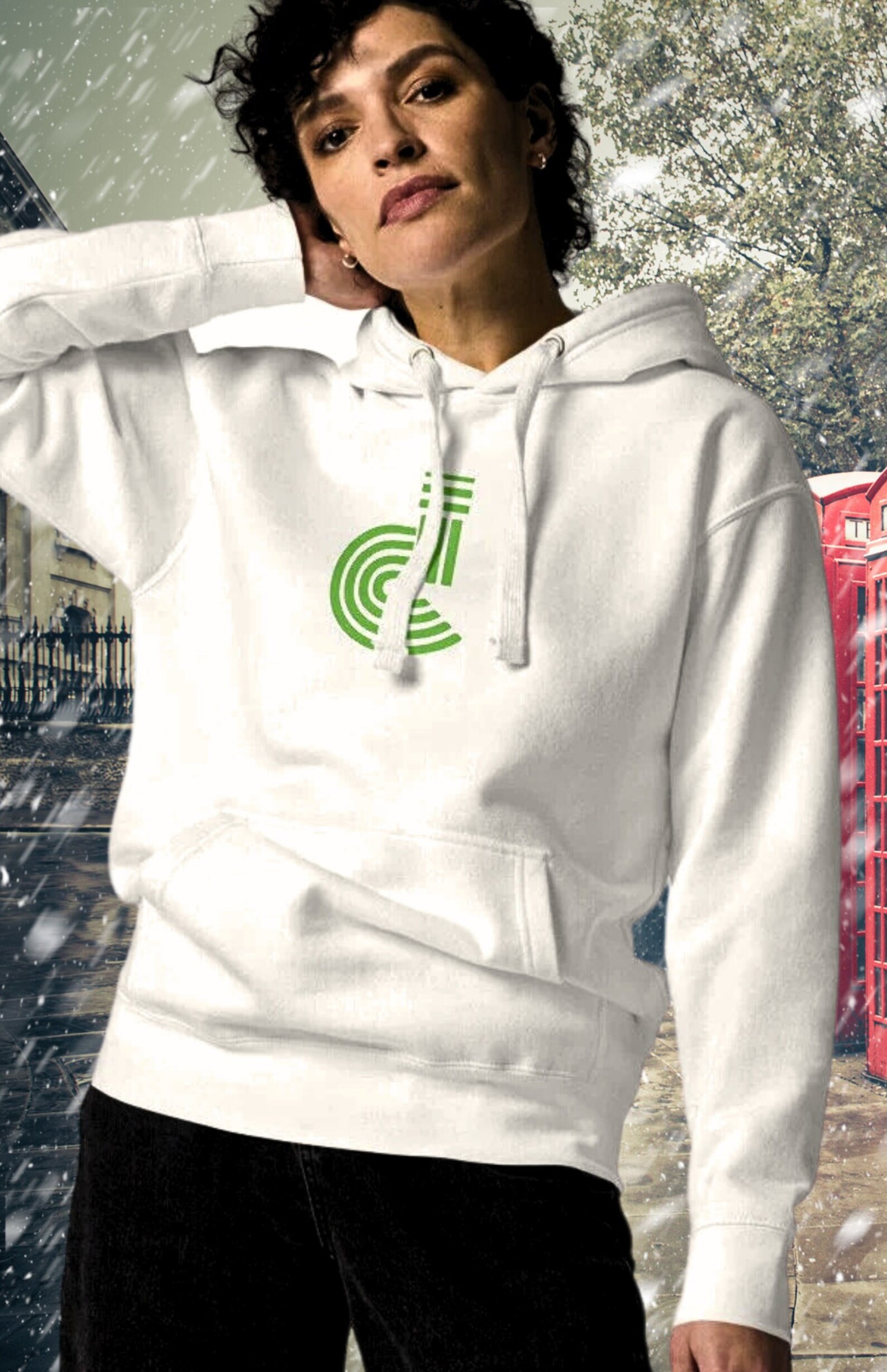 Bright Neon Green Riddler Print, Inverted Question Mark Hoodie, Flip ...