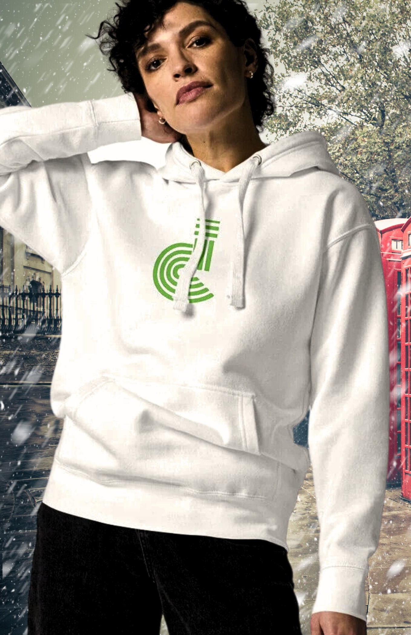 Bright Neon Green Riddler Print, Inverted Question Mark Hoodie, Flip ...