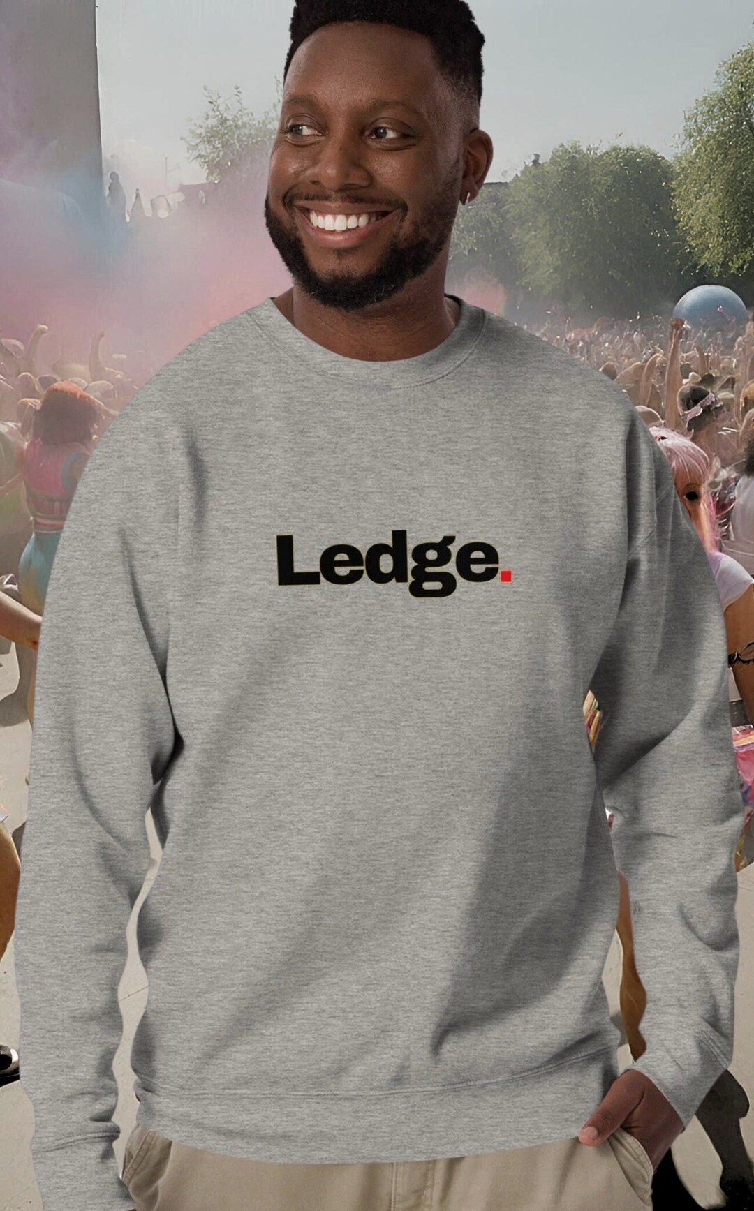 Legendary Slogan Shirt, Original Ledge Graphic Unisex Sweater, Urban ...