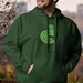Bright Neon Green Riddler Print, Inverted Question Mark Hoodie, Flip ...
