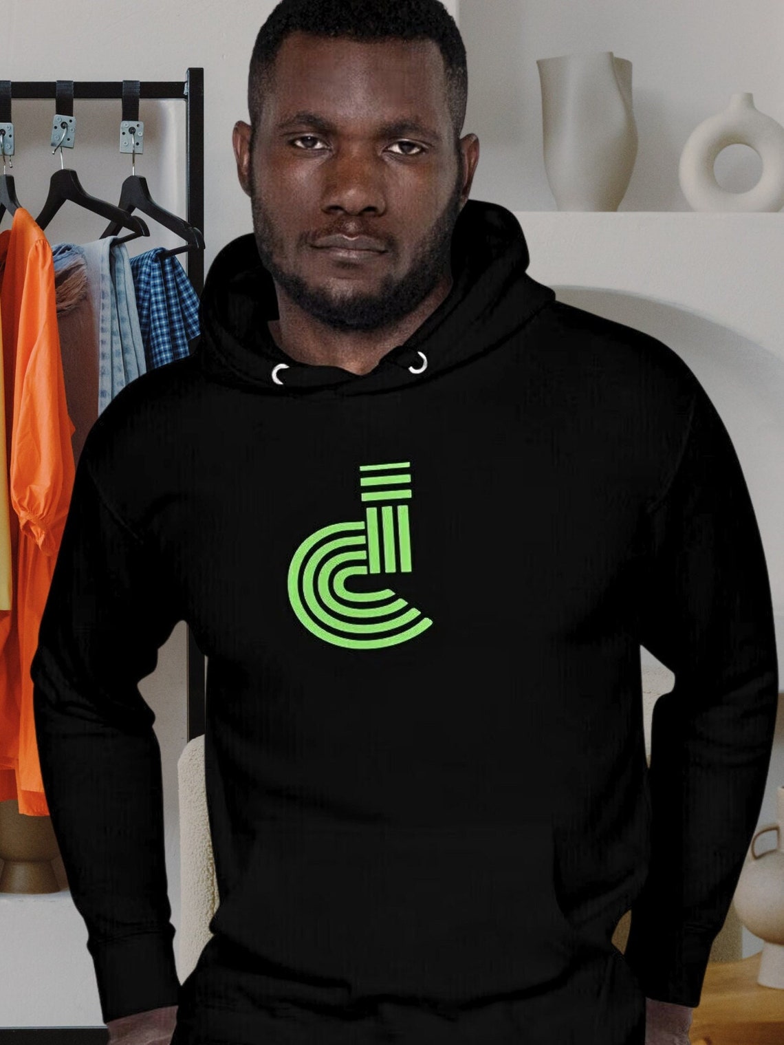 Bright Neon Green Riddler Print, Inverted Question Mark Hoodie, Flip ...