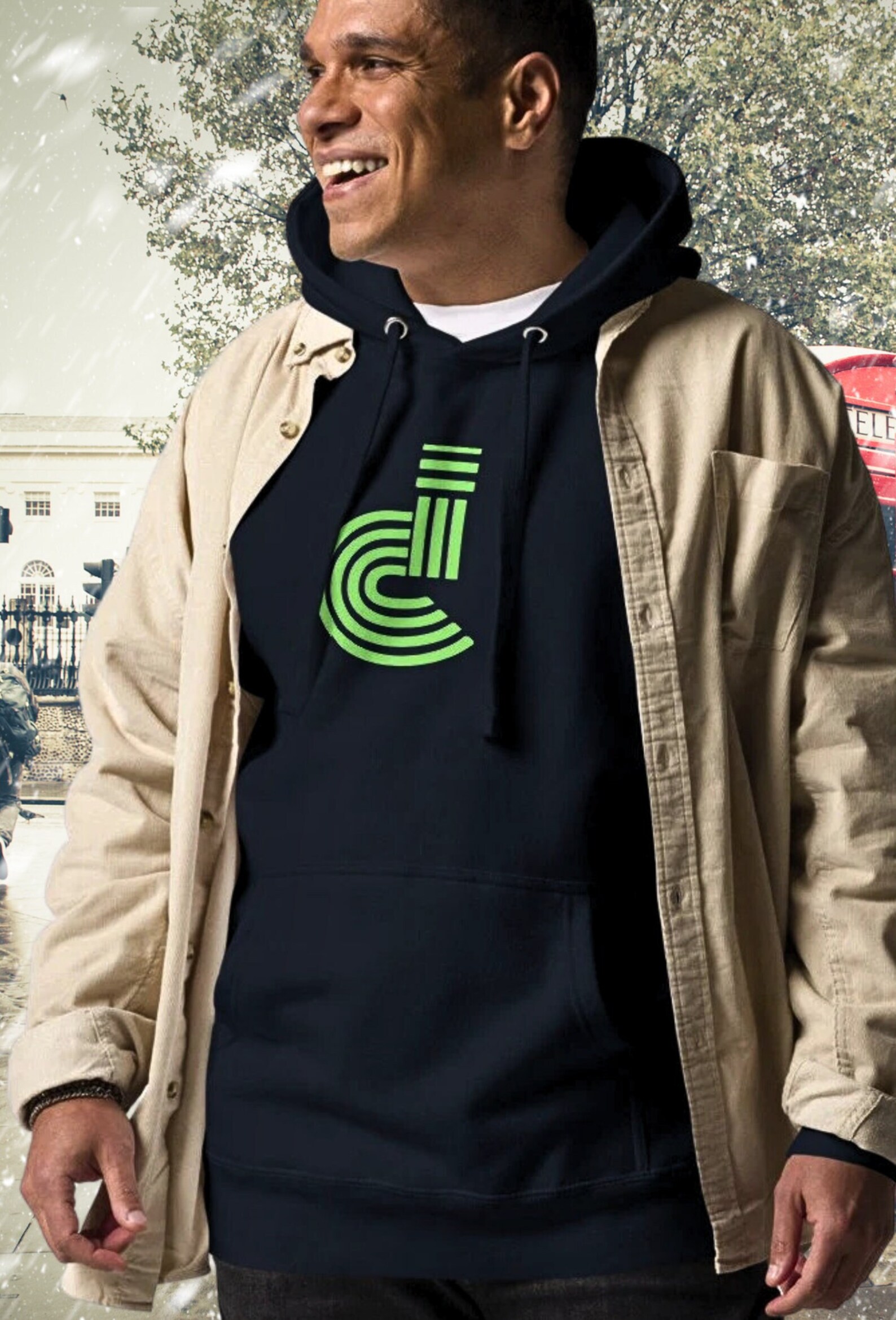 Bright Neon Green Riddler Print, Inverted Question Mark Hoodie, Flip ...