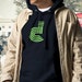 Bright Neon Green Riddler Print, Inverted Question Mark Hoodie, Flip ...