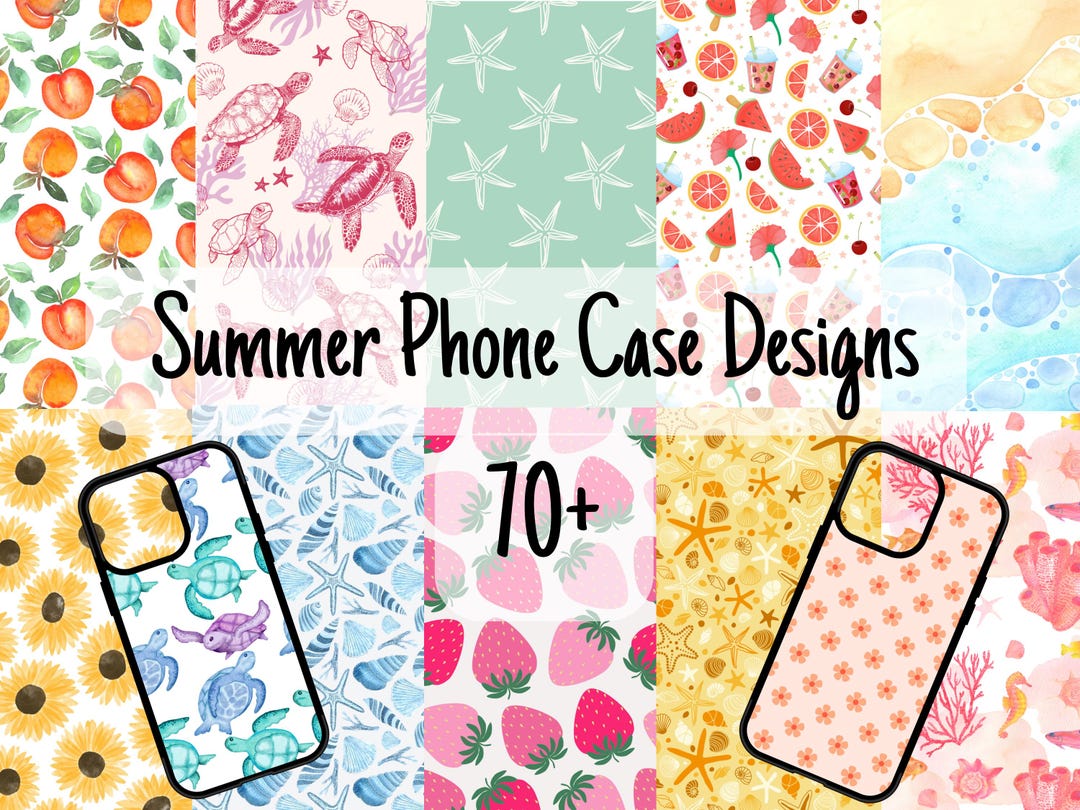 Summer Phone Case Sublimation Design Bundle: 70+ PNG/PDF Files - Etsy