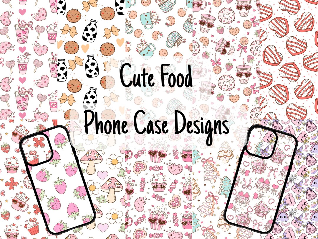 24 Cute Food Phone Case Sublimation Design Bundle, Phone Case ...