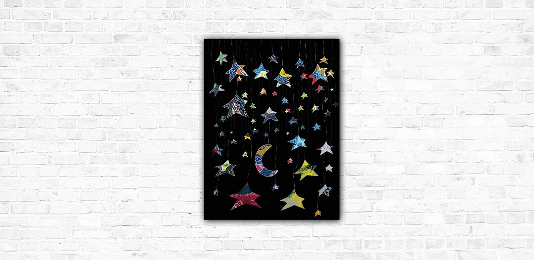 Colorful Wall Decor Beautiful Stars for Night Sky Lovers - Etsy