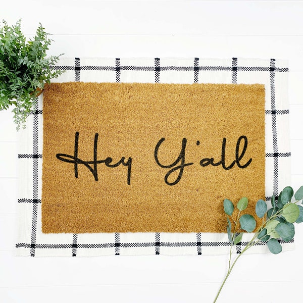 Hey Yall Mat - Etsy