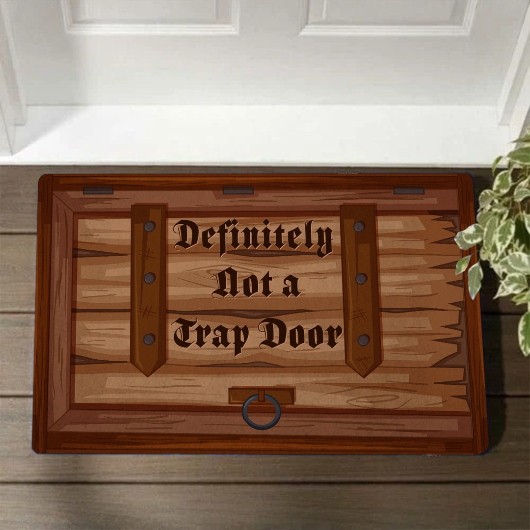 Definitely Not A Trap Door Doormat Funny Doormat Funny - Etsy
