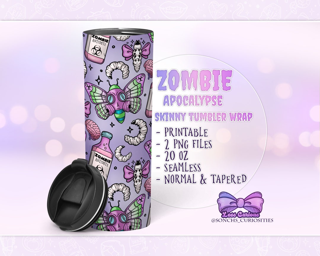 Zombie Apocalypse Tumbler Wrap – Spooky Goth 20 OZ PNG (digital ...