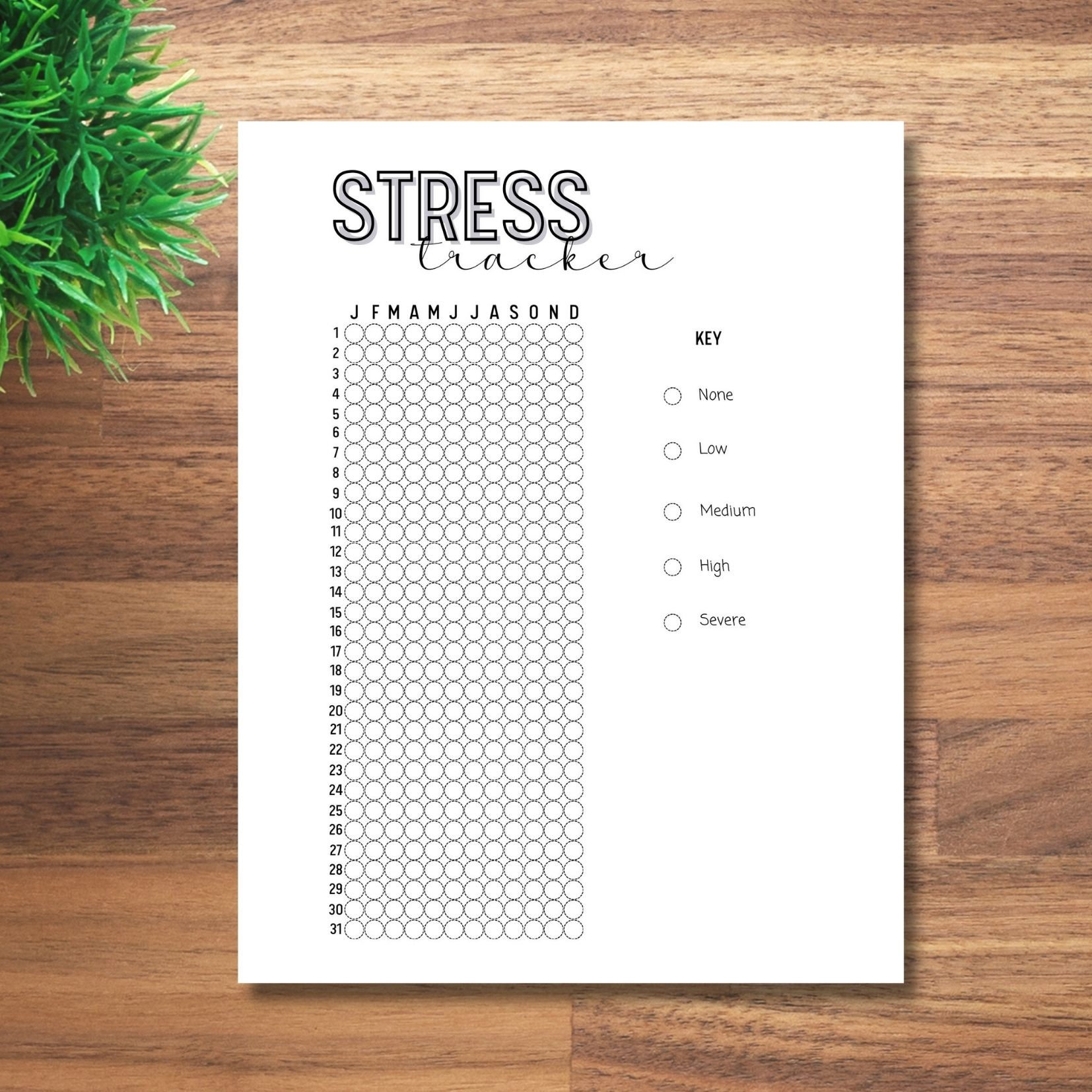 Stress Tracker Printable Template, A5 Journal, Mental Health Care ...