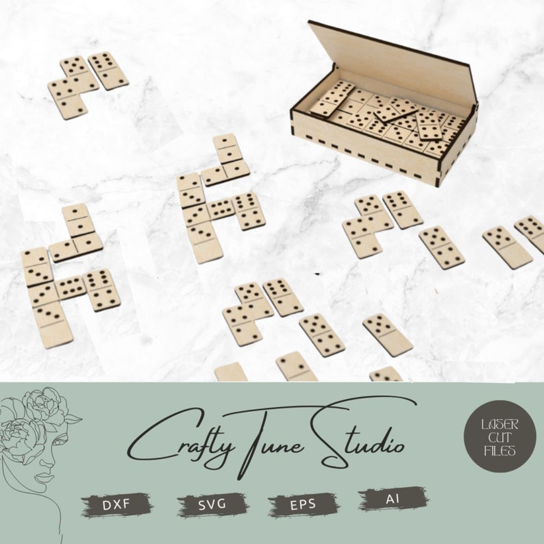 Domino Set Laser Cut File - Glowforge Project Challenge Coin Dxf ...