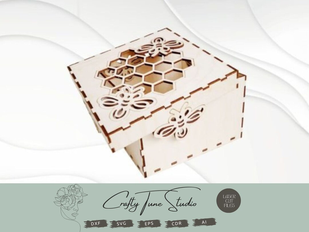 Wood Box Laser Cut File Glowforge Project Jewelry Box Dice Box Laser ...