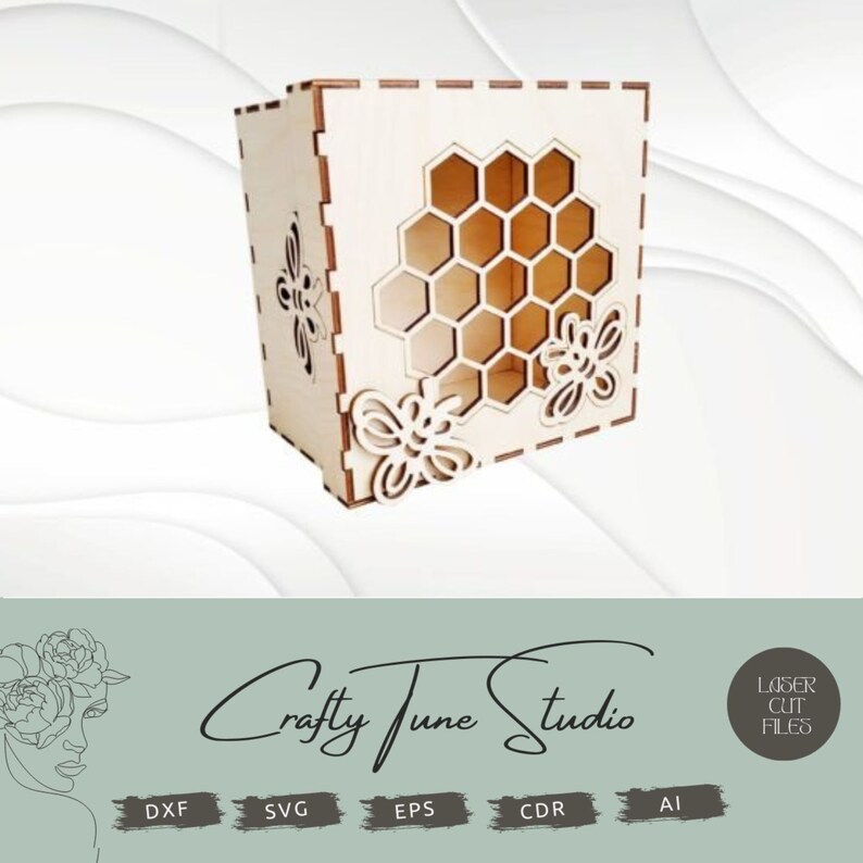 Wood Box Laser Cut File Glowforge Project Jewelry Box Dice Box Laser ...