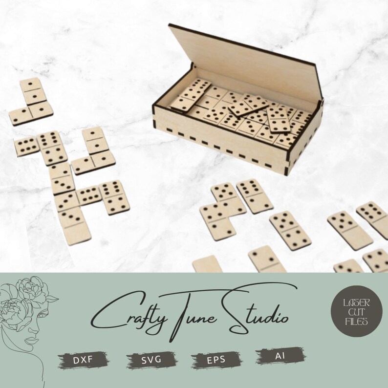 Domino Set Laser Cut File - Glowforge Project Challenge Coin Dxf ...