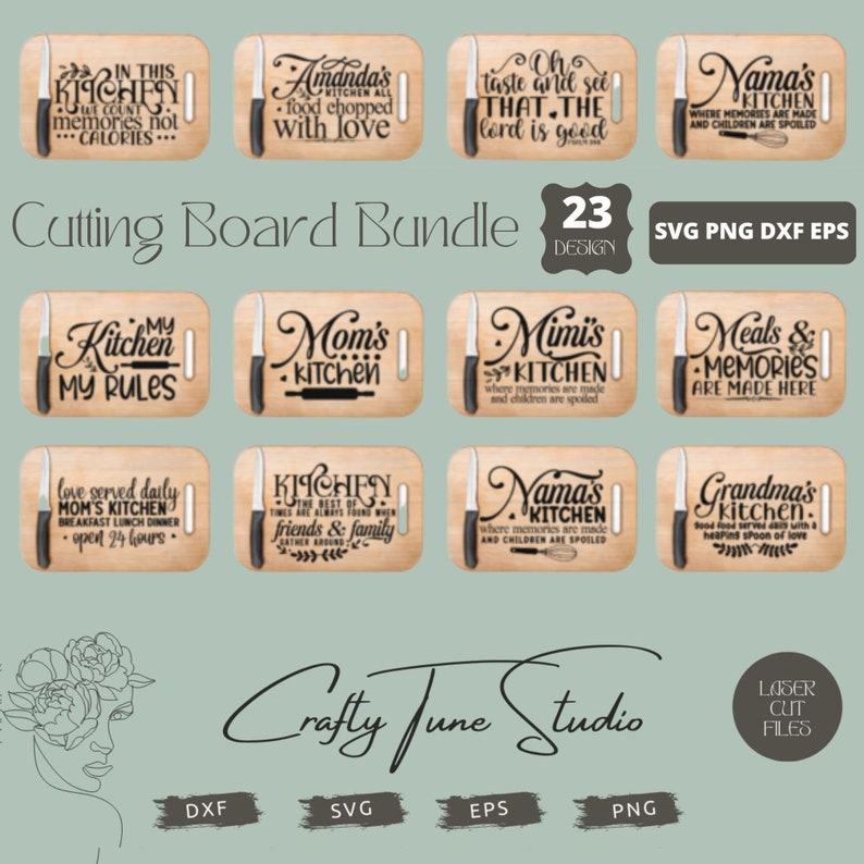 Cutting Board Svg Laser Cut File - Chef Svg Glowforge Project - Busy ...