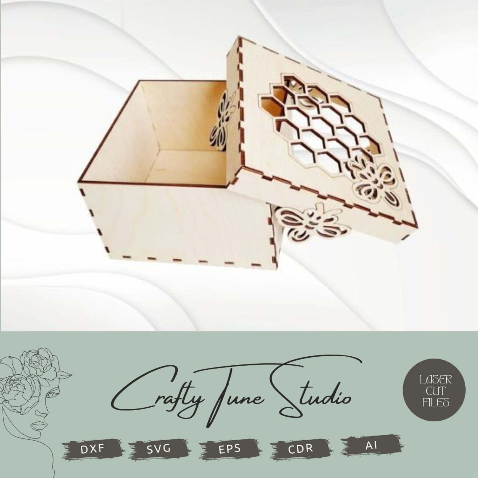 Wood Box Laser Cut File Glowforge Project Jewelry Box Dice Box Laser ...