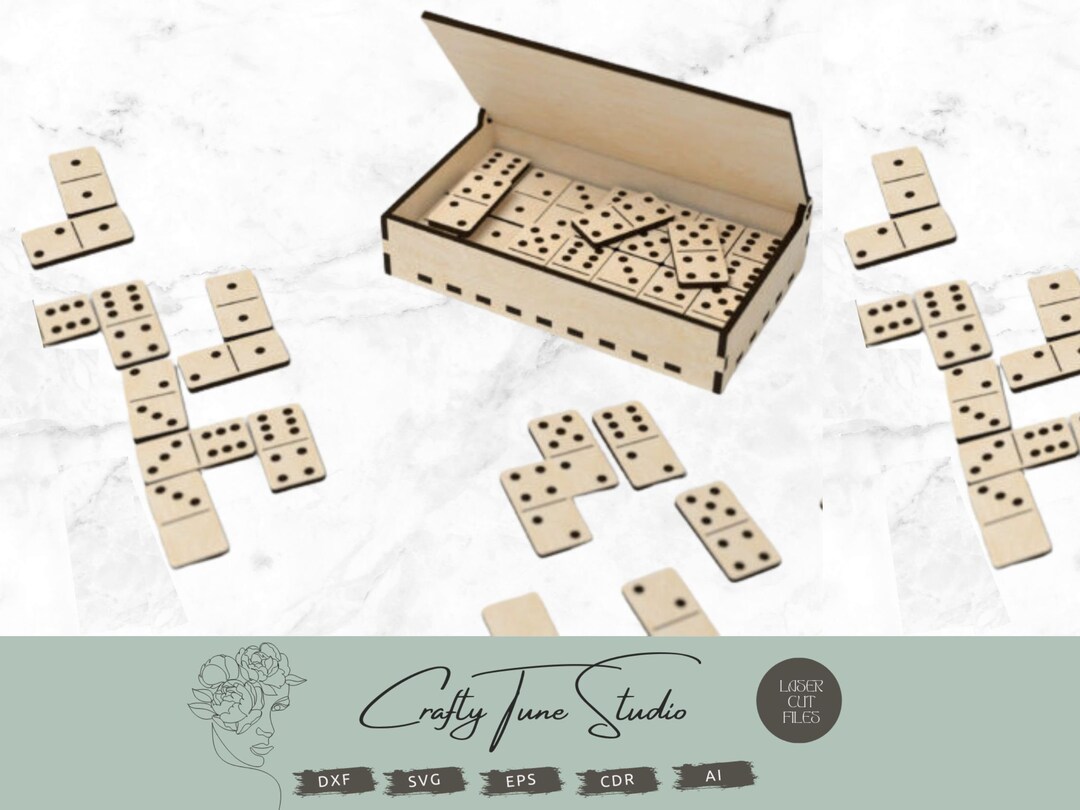 Domino Set Laser Cut File - Glowforge Project Challenge Coin Dxf ...