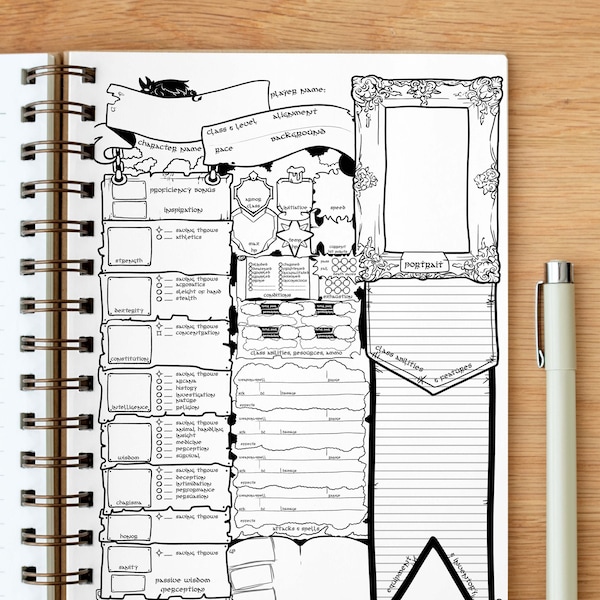 Dungeons Dragons Printable Etsy