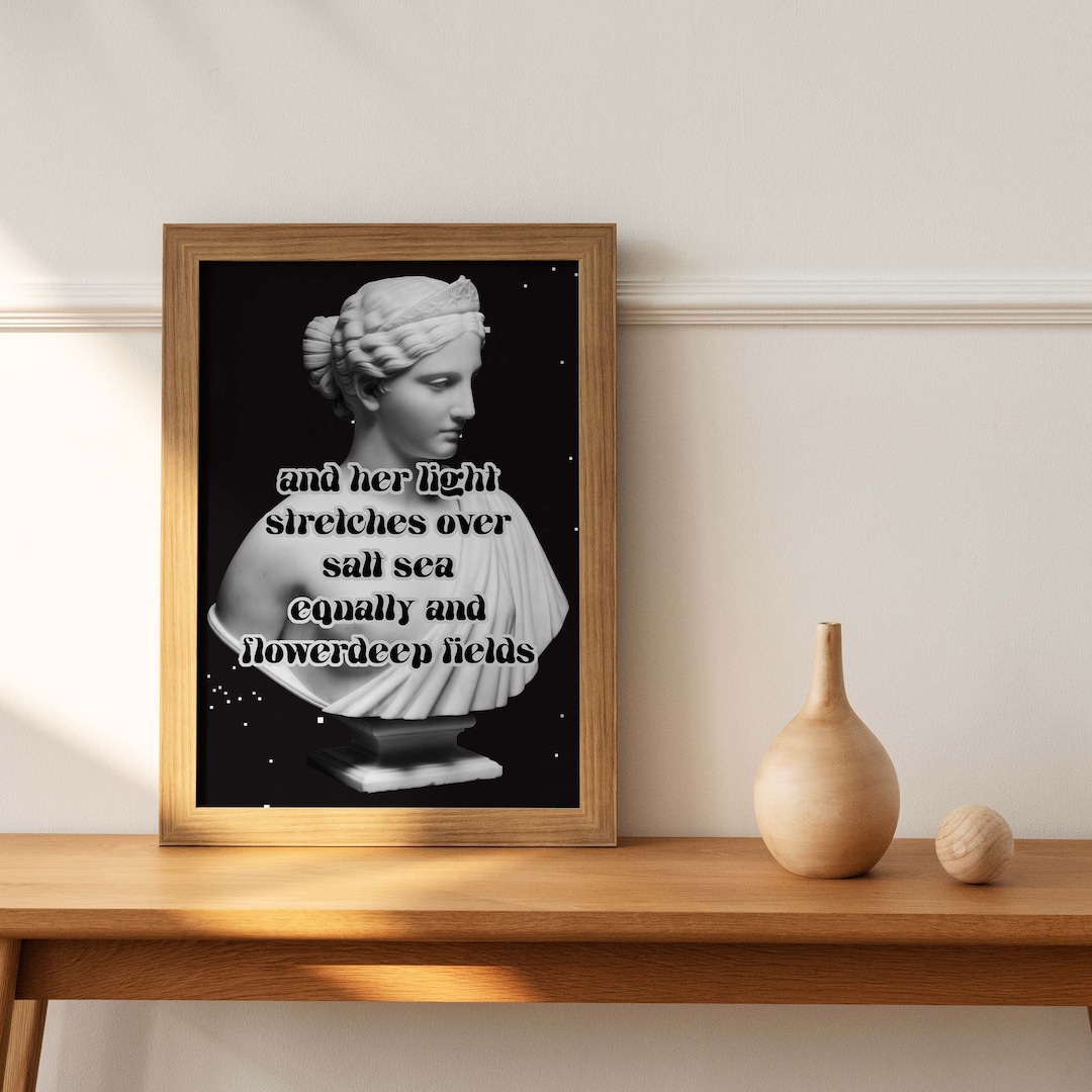 PRINTABLE Art Print, Sappho Poem Quote | Black Minimalist Lesbian ...