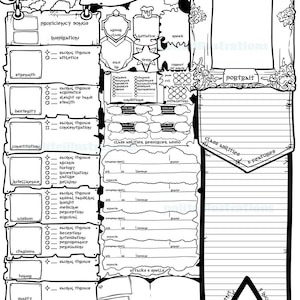PRINTABLE Dnd Character Sheet | 5e Dungeons and Dragons RPG TTRPG Stats ...