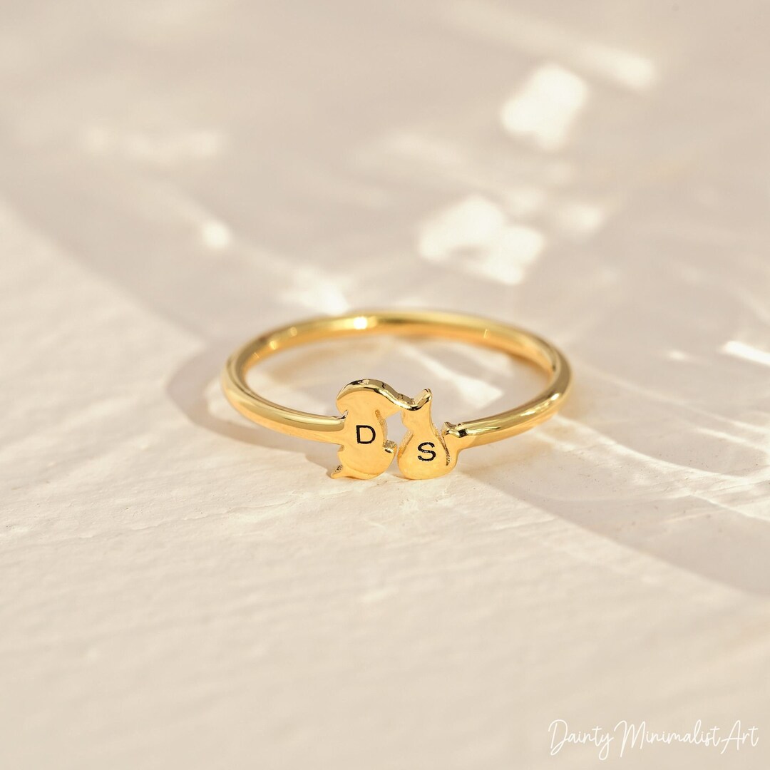 Personalised Pet Ring Custom Cat and Dog Ring Sterling - Etsy
