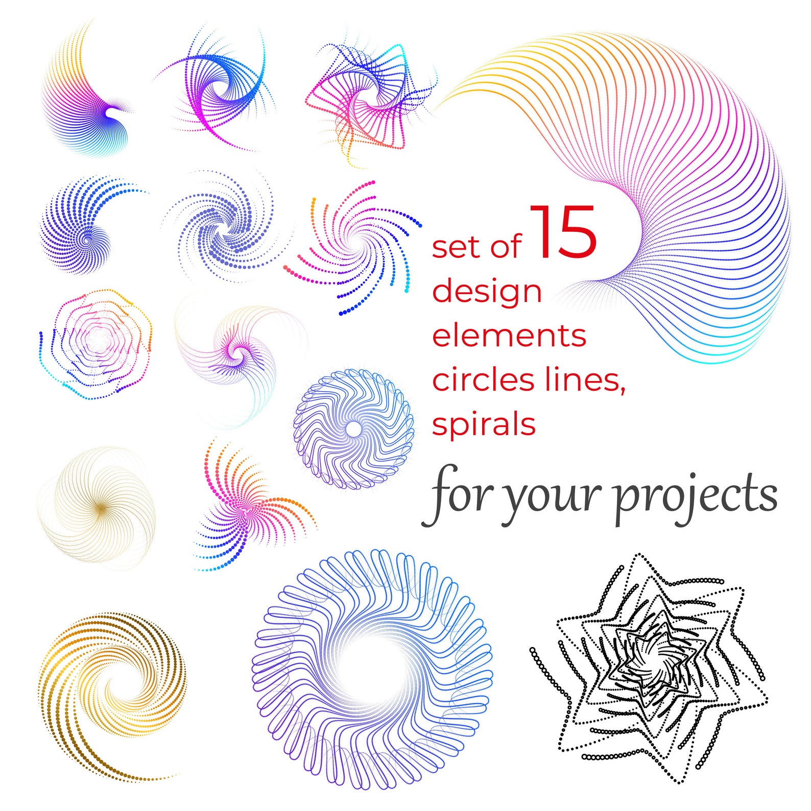 Spirals, Stars Lines. Spirals Name Frame, Vector. Template for Text Eps ...