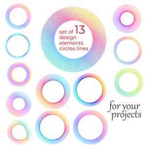 Circle Wave Lines Design. Vector Eps. Svg. Frame, Border Geometric ...