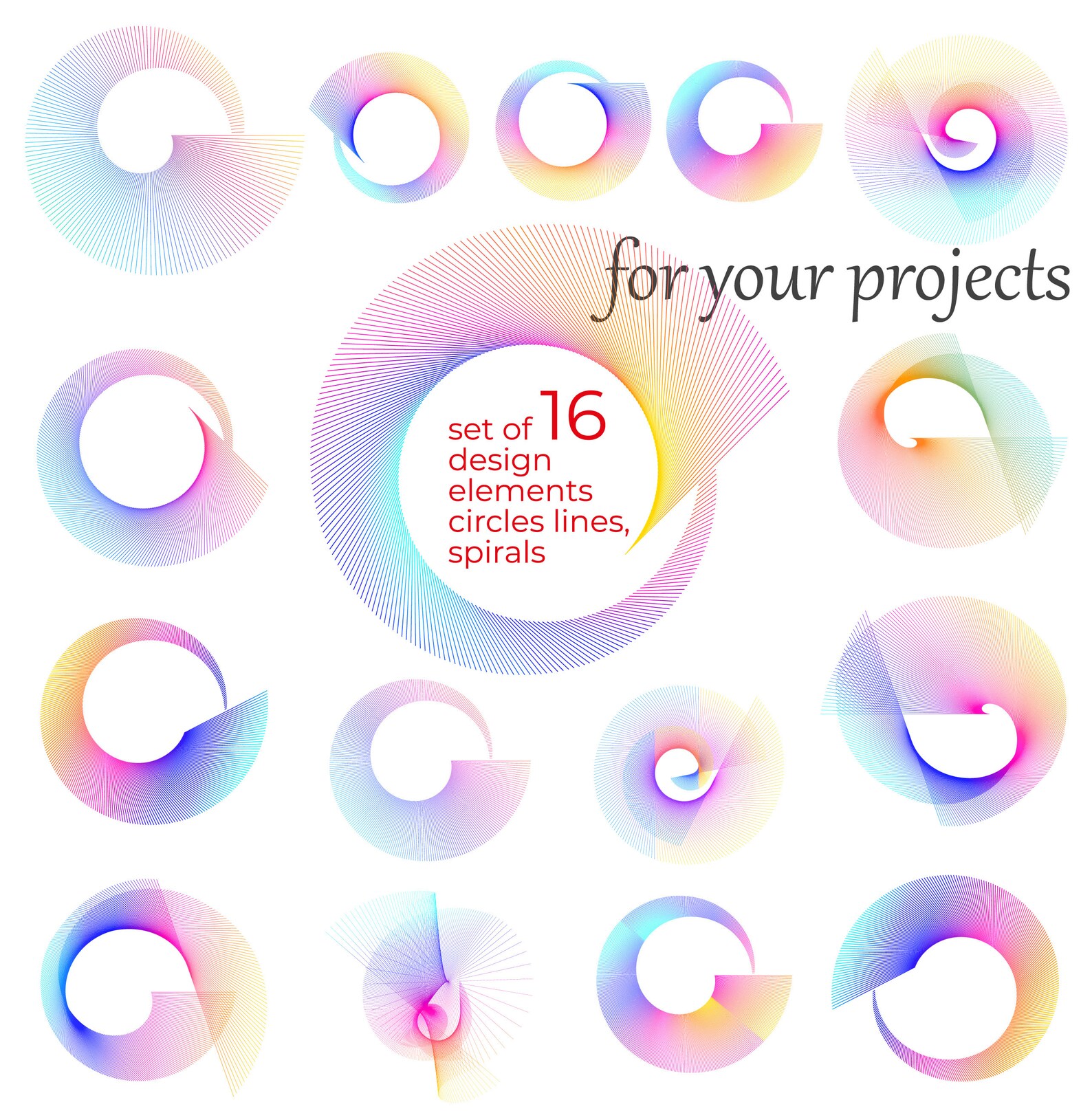 Circle Design. Circle Colorful Wave Lines. Circle Name Frame, Border ...