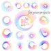 Circle Design. Circle Colorful Wave Lines. Circle Name Frame, Border ...