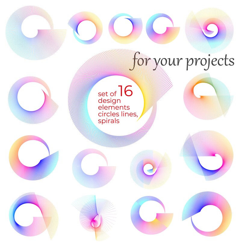Circle Design. Circle Colorful Wave Lines. Circle Name Frame, Border ...