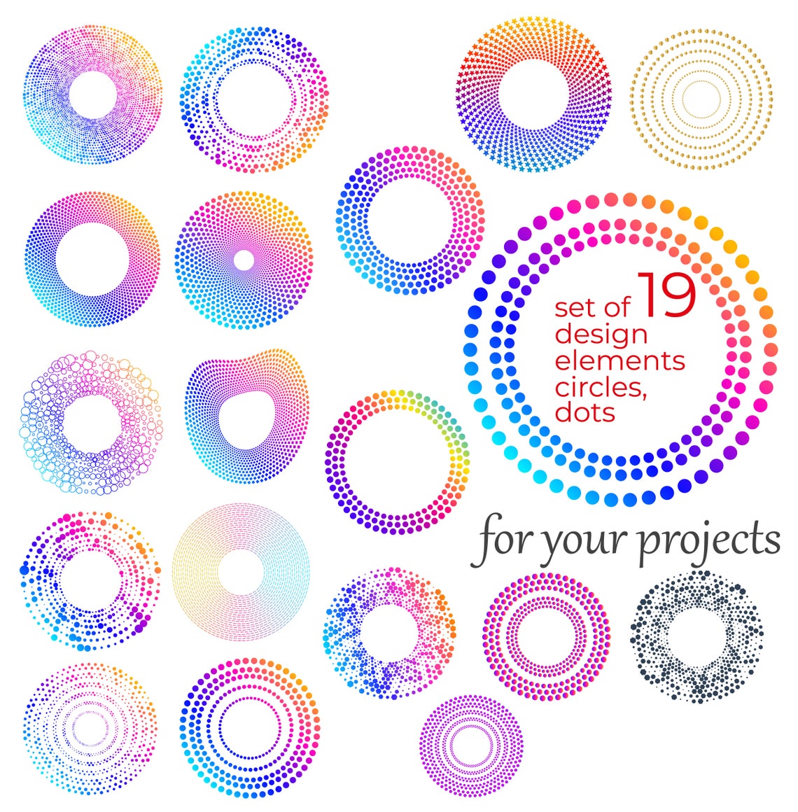 Circle Design of Dots, Stars. Design Frame, Border. Round Frame ,vector ...