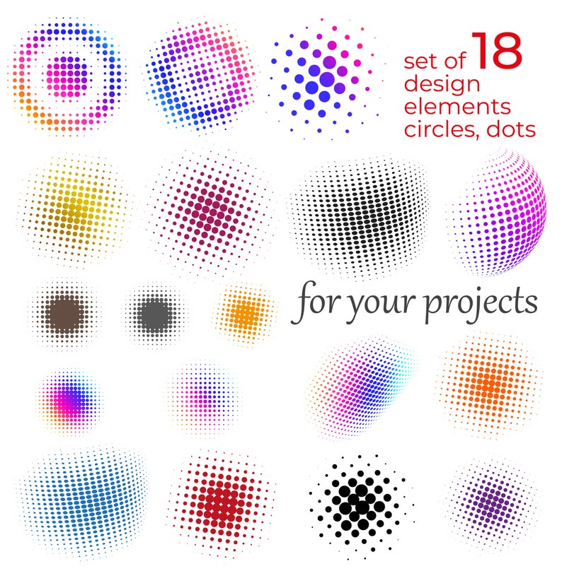 Circle of Dots, Halftone. Frame, Border for Text. Colorful Design ...