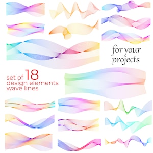 Wavy Lines, Wave Design Eps, Svg Geometric. Wave Line Decoration for ...