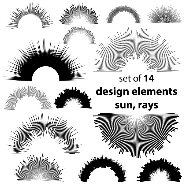 Rays in a Circle Design Element. Circle Name Frame. EPS, SVG. Sun ...