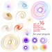 Spirals, Geometric Lines, Galaxy, Circle. Colorful Design Element Eps ...