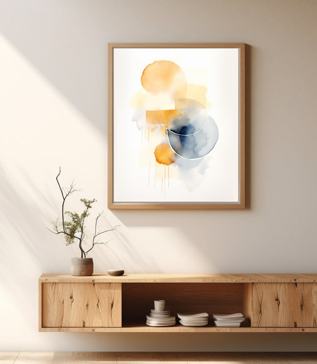 Contemporary Abstract Watercolor Art Print. Wall Art, Digital Download ...