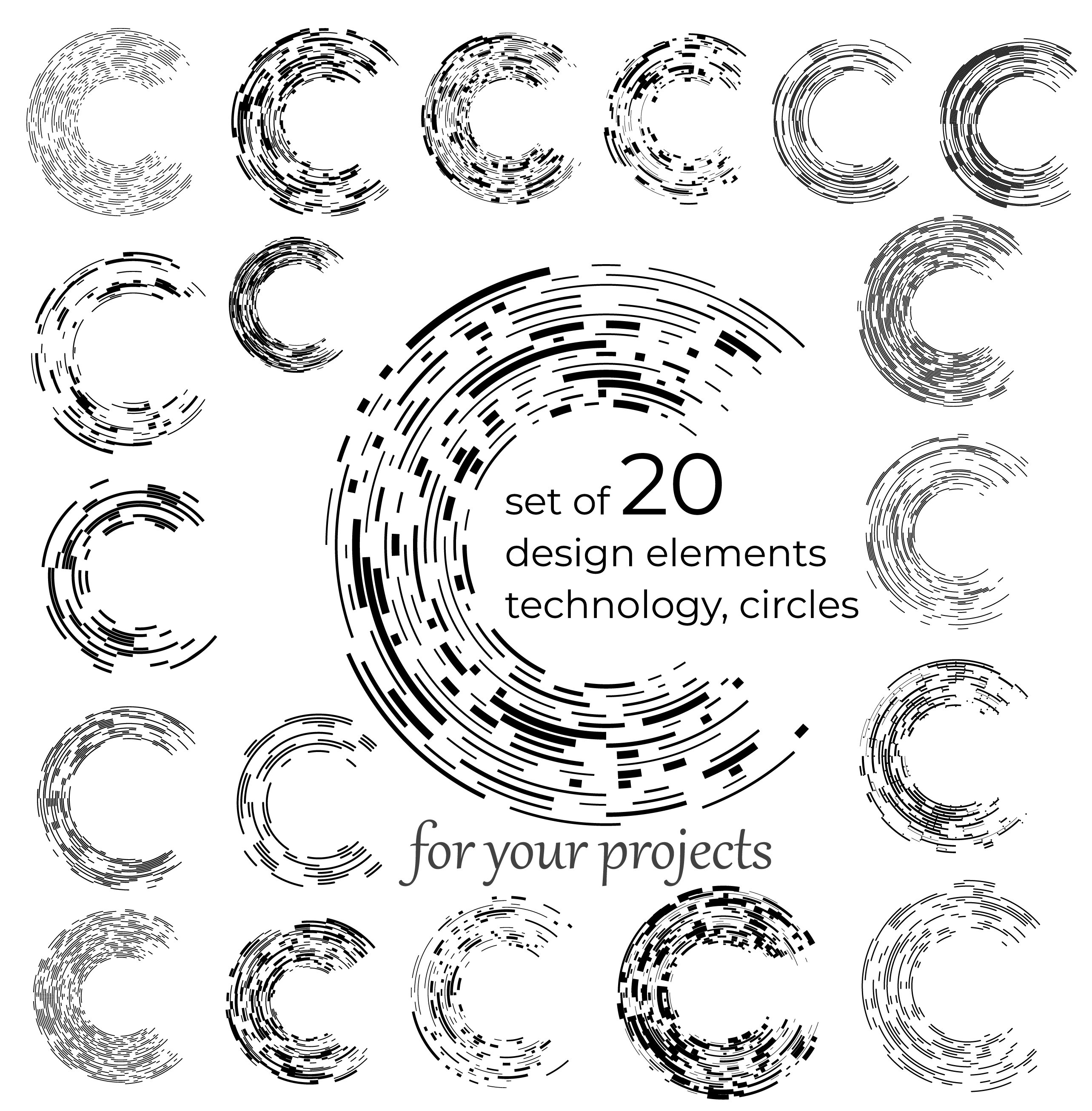 Circle Technology Vector Eps, Svg. Presentation, Round. Decoration Wall ...