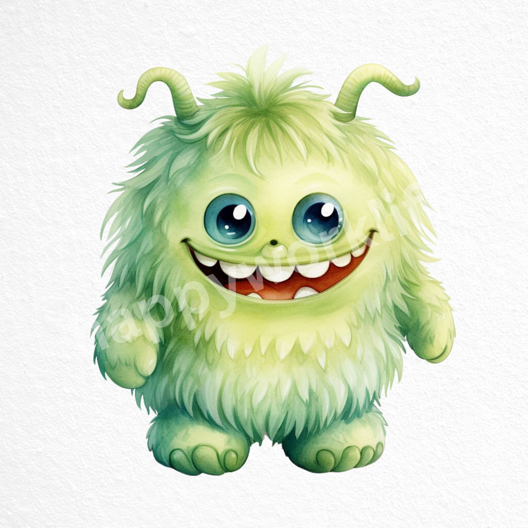 Frightfully Fun Monsters Clipart Bundle - Cute Monster Clipart, Kawaii ...