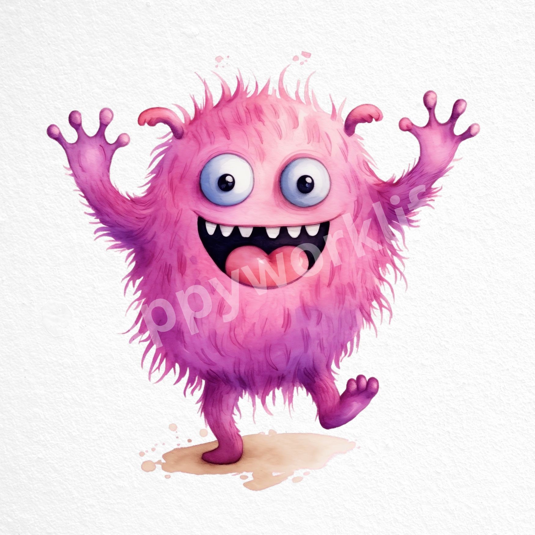 Frightfully Fun Monsters Clipart Bundle - Cute Monster Clipart, Kawaii ...