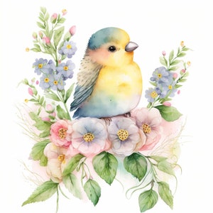 Watercolor Bird Clip Art Bundle: 10 High Quality Jpg's - Digital ...