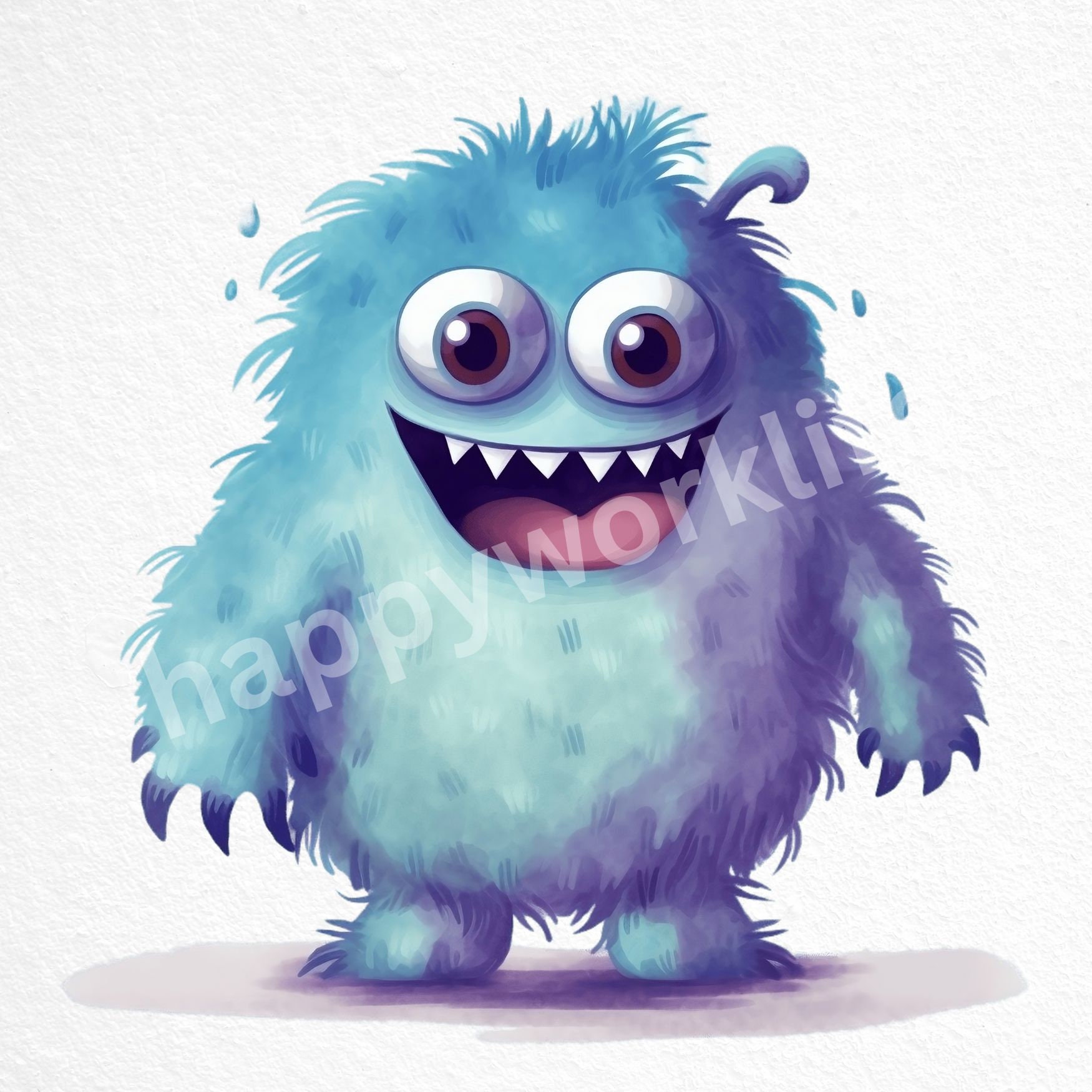 Frightfully Fun Monsters Clipart Bundle - Cute Monster Clipart, Kawaii ...