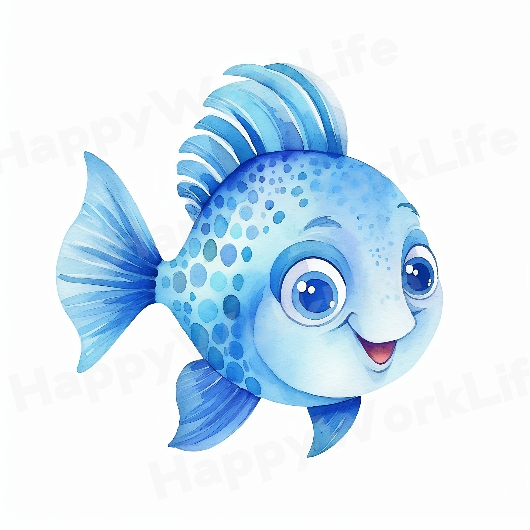 Cute Fish Clipart Bundle, 8 Funny Fish Pngs, High Quality Transparent ...