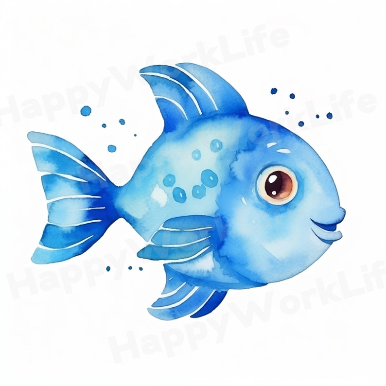 Cute Fish Clipart Bundle, 8 Funny Fish Pngs, High Quality Transparent ...