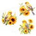 25 Spring Watercolor Bird Clipart Birds and Flowers Clip Art Bundle: 25 ...