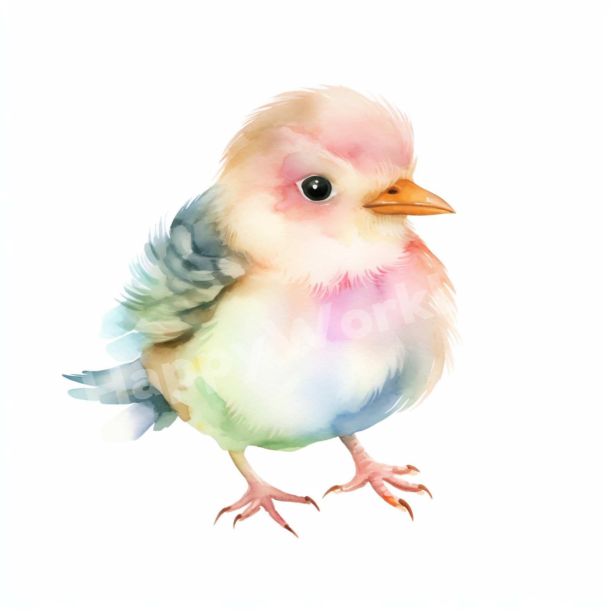 Set of 10 Cute Baby Bird Clipart - High Quality Jpgs - Clipart Birds ...